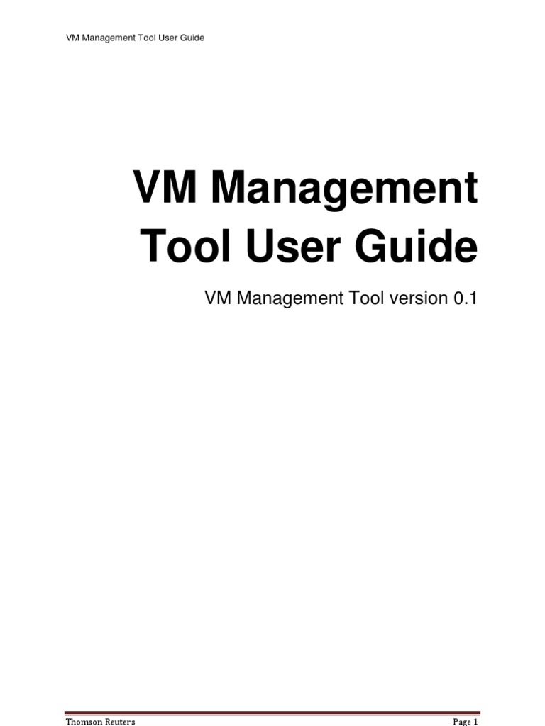 VM Management Tool User Guide | PDF | Virtual Machine | Operating System