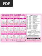Sri Lanka 2025 Calendar with Holidays | PDF | Moon | Observances