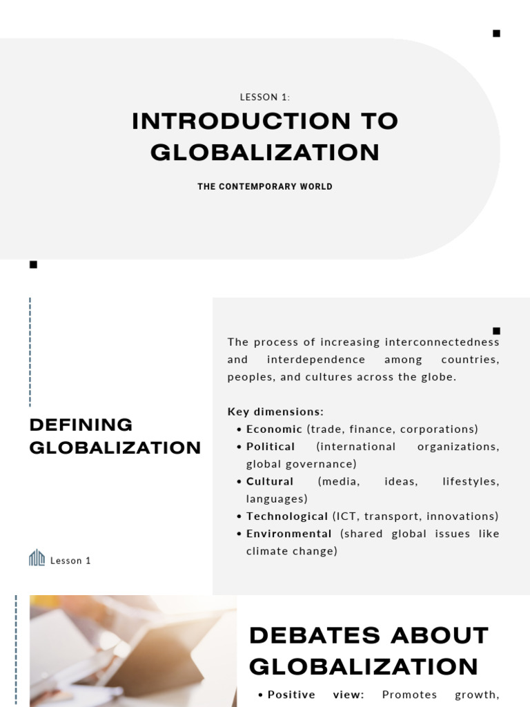 Contemporary Lesson 1 | PDF | Globalization | Political Science