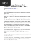 Executor Letter to Bank | Probate | Will And Testament