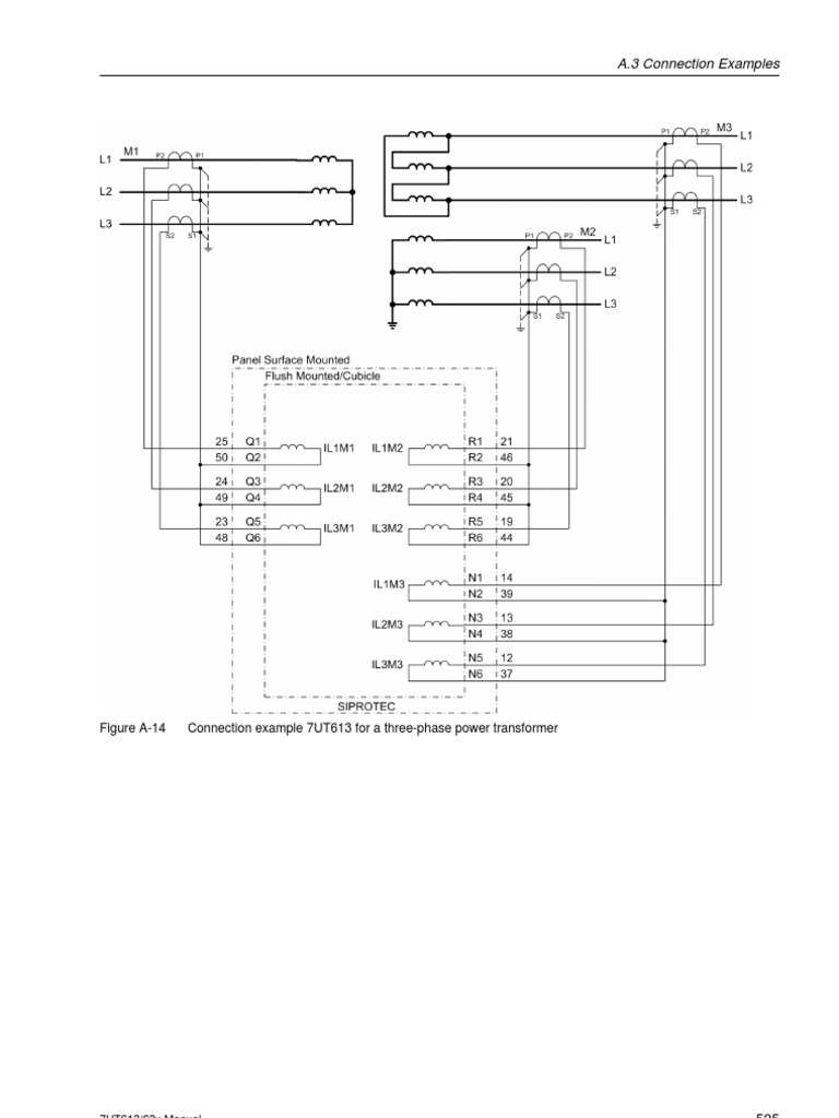 7UT613 Relay Connection Examples | PDF | Electronic Engineering ...