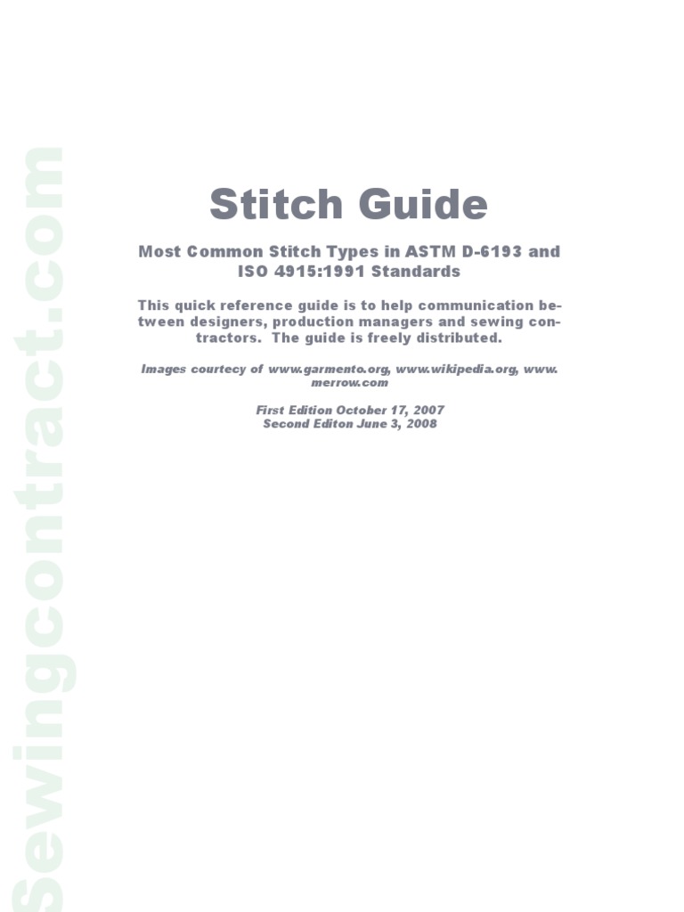 Stitch Guide | PDF | Needlework | Stitches (Textile Arts)