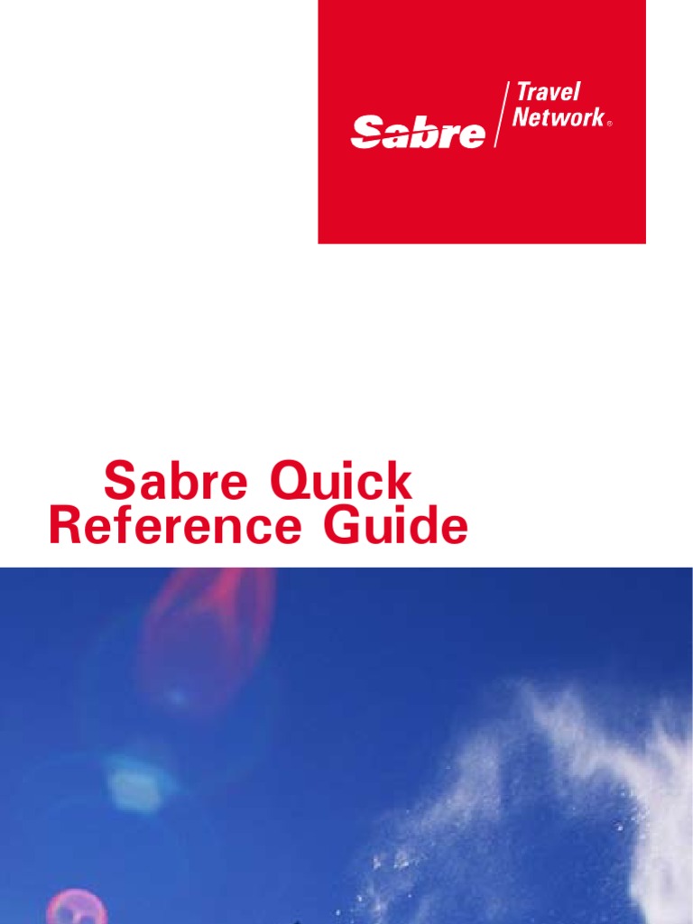 Sabre - Quick Reference | PDF | Aviation | Services (Economics)