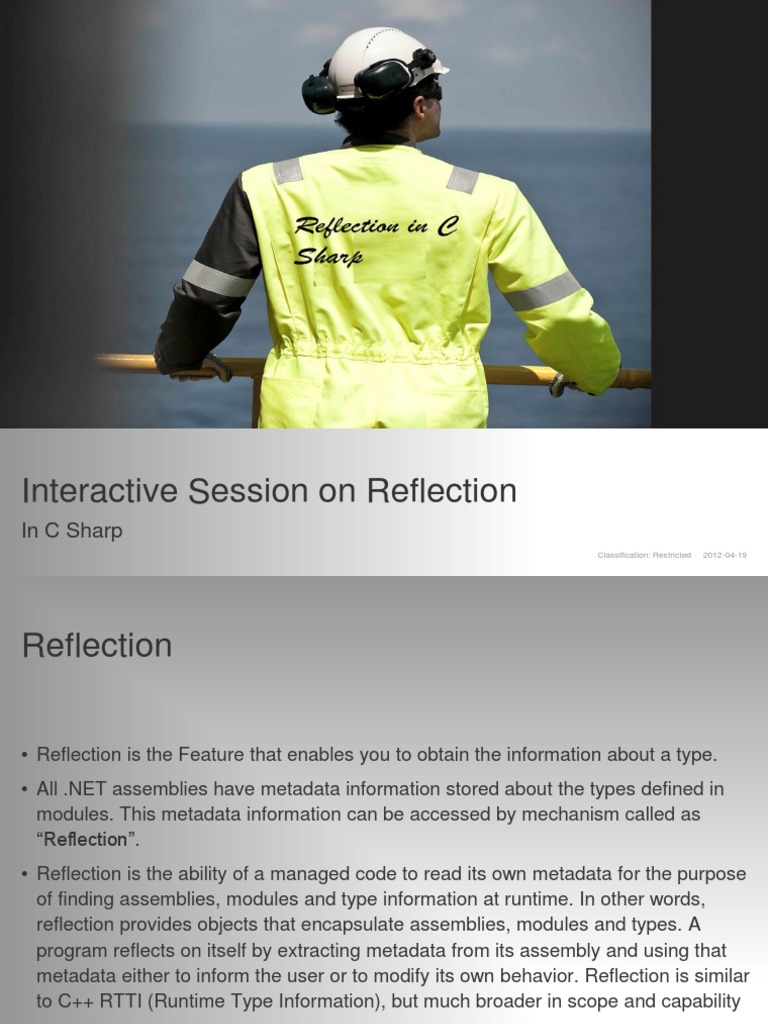 Presentation On Reflection in C# | PDF | C Sharp (Programming Language ...