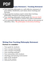 CDA Professional Philosophy Statement Guide | PDF