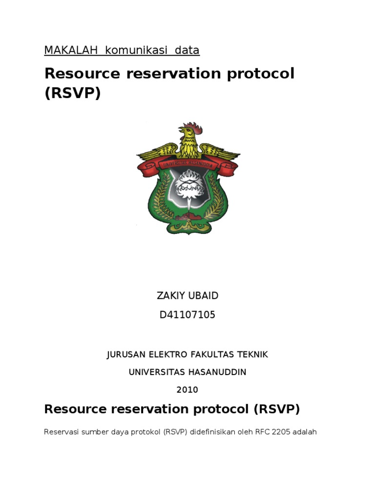 7.4 Resource Reservation Protocol | PDF