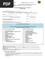 Weekly Notifiable Disease Reporting Form | PDF | Infection | Virus