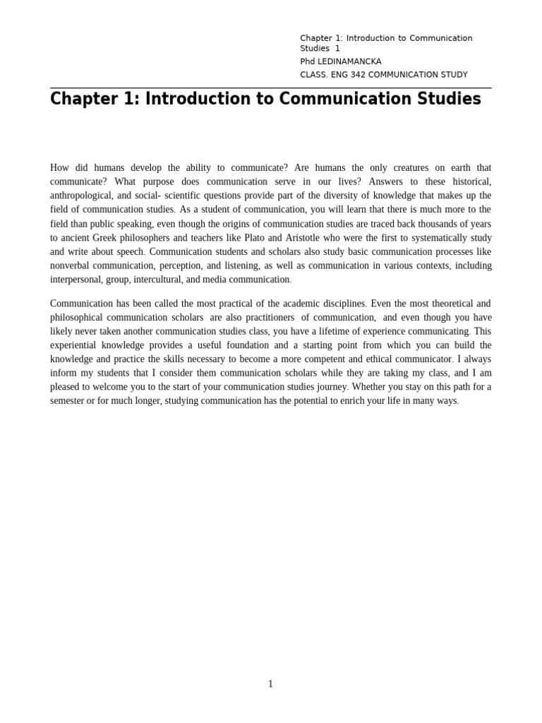 LECTURE 1. INTRODUCTION TO COMMUNICATION STUDY | PDF | Rhetoric ...