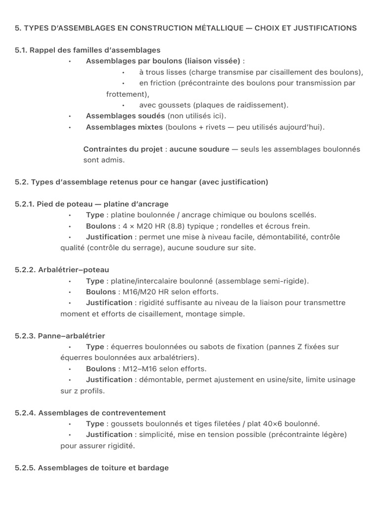 Types D'assemblages en Construction Métallique - Choix Et ...