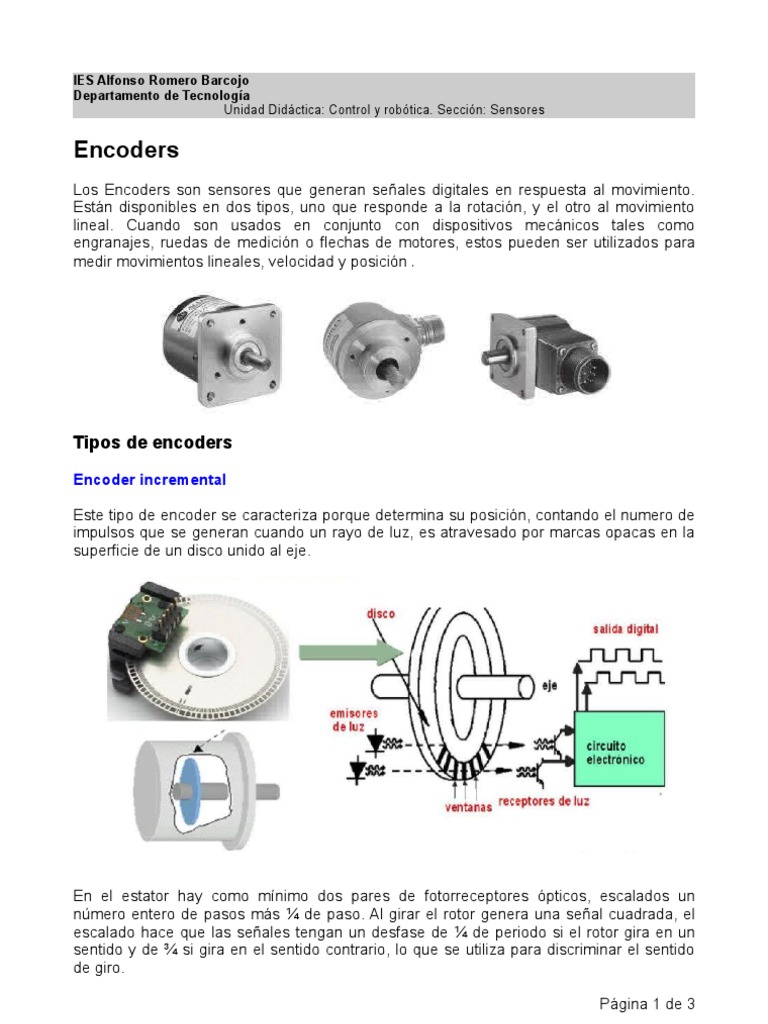 Funcionamiento de Un Encoder | PDF | Ingenieria Eléctrica | Science
