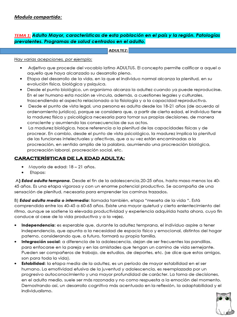 Modulo Compartido | PDF | Adultos | Hospital