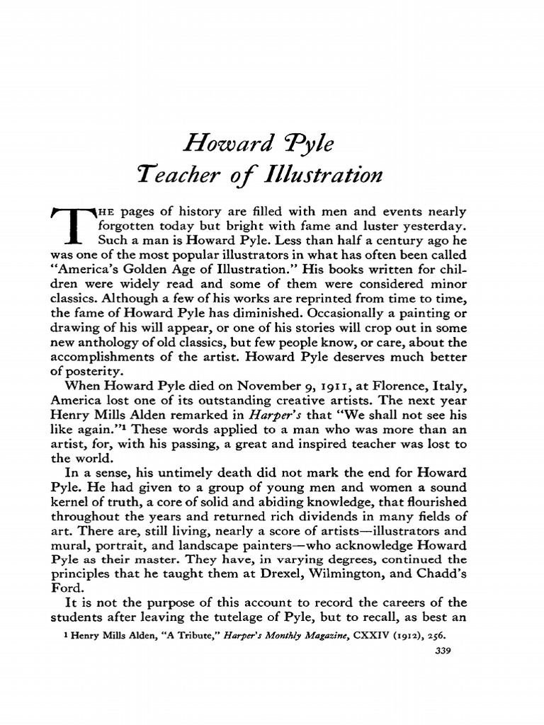 Howard Pyle - Teacher of Illustration | PDF | The Arts