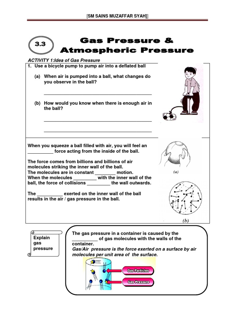 3.3 Atmospheric and Gas Pressure 2012 | Pressure Measurement | Pressure