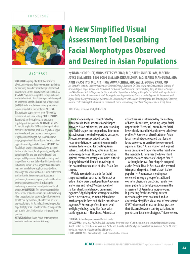 A New Simplified Visual Assessment Tool Describing | PDF | Face | Human ...