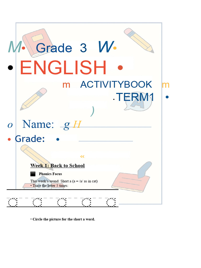 Grade 3 Activity Book | PDF | English Language | Phonics