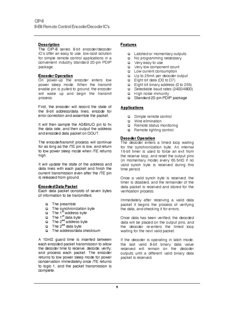 Cip 8 | PDF | Network Packet | Bit Rate