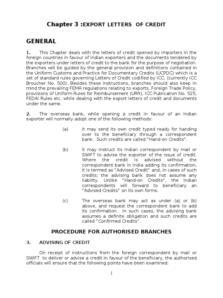3.export Letters of Credit | PDF | Letter Of Credit | Bill Of Lading