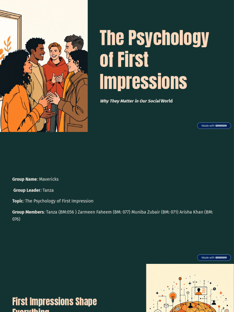 The Psychology of First Impressions (4) | PDF | Smile | Body Language