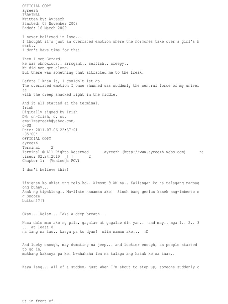 Terminal | Pdf