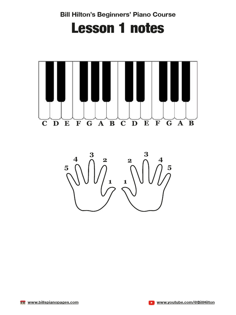 Lesson 1- The Piano Keyboard | PDF