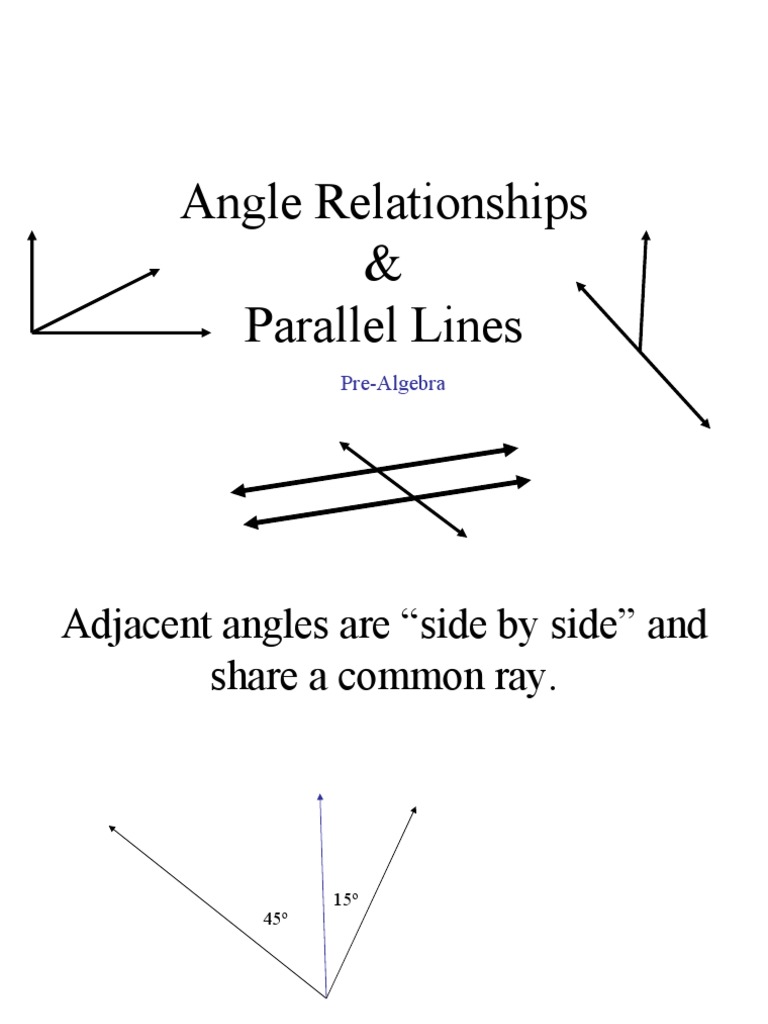 Angle Relationships | PDF