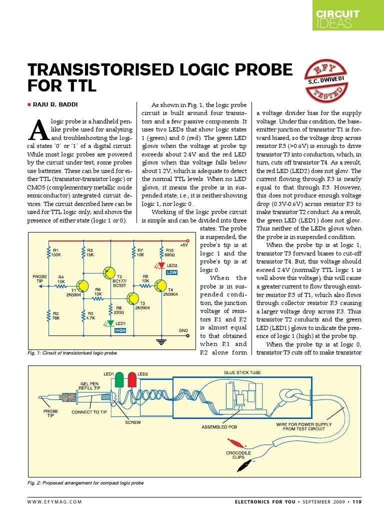 TTL Probe | PDF | Transistor | Electronic Circuits