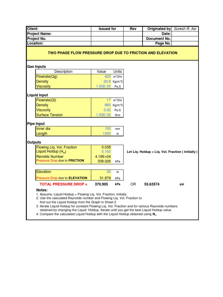Two Phase Flow Pressure Drop Calculations | PDF | Pressure | Liquids