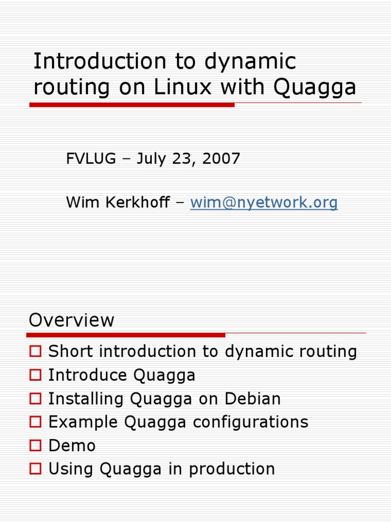 Routing Quagga | PDF | Routing | Router (Computing)