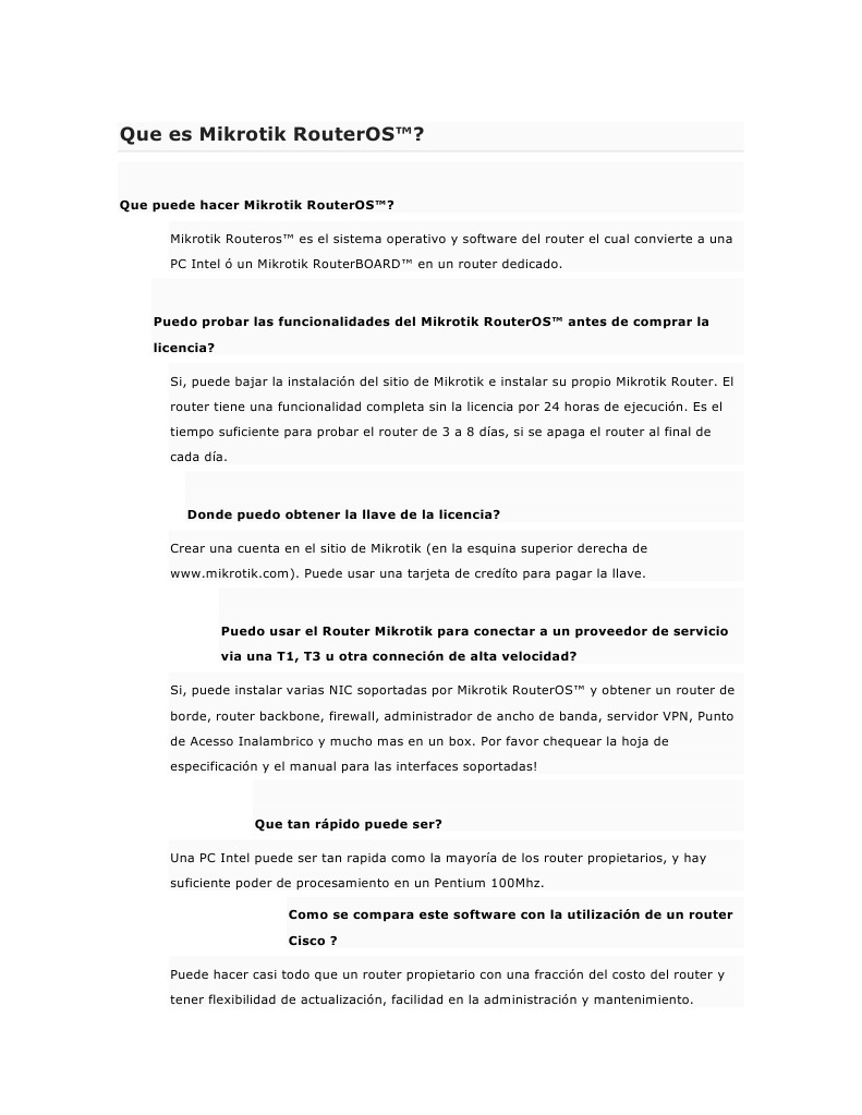 Que Es Mikrotik RouterOS | PDF | Contraseña | Enrutador (Computación)