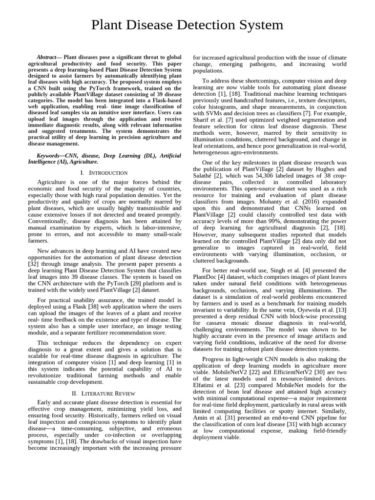 Plant Disease Detection System (5) | PDF | Deep Learning | World Wide Web