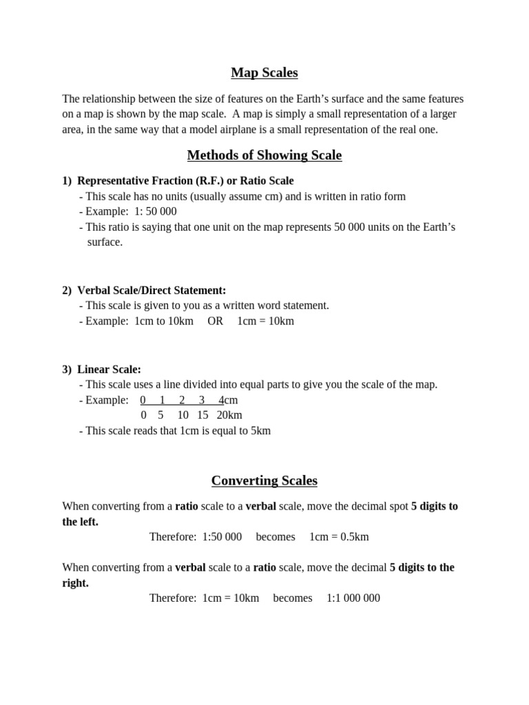 Unit 1 - Lesson 6 - Map Scales Overhead (2016) | PDF