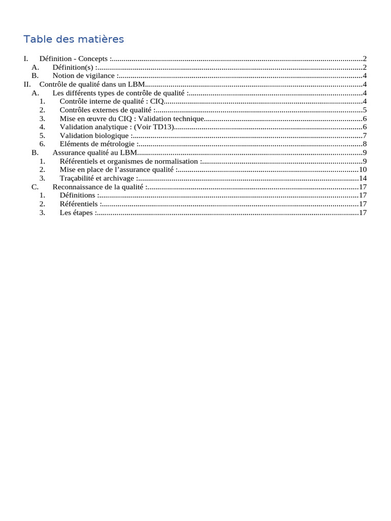 Cours de CMP 02 - Module 2 - ABM1 Et 2 - Qualité Partie 2 | PDF ...