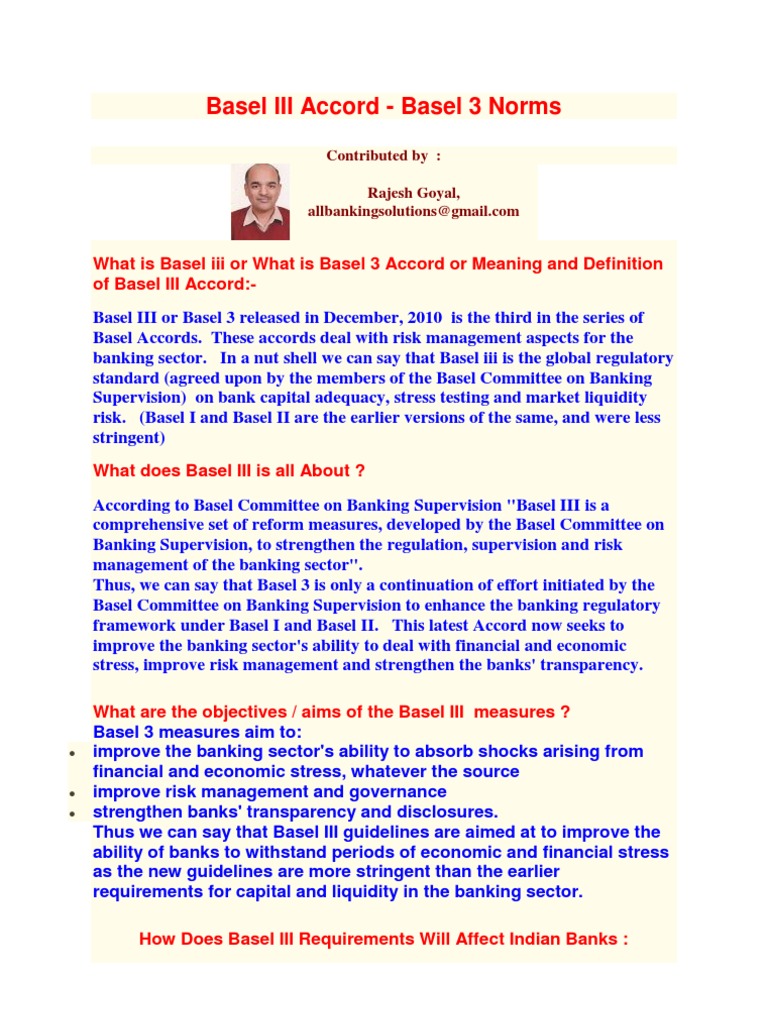 Basel III | PDF | Basel Iii | Basel Ii