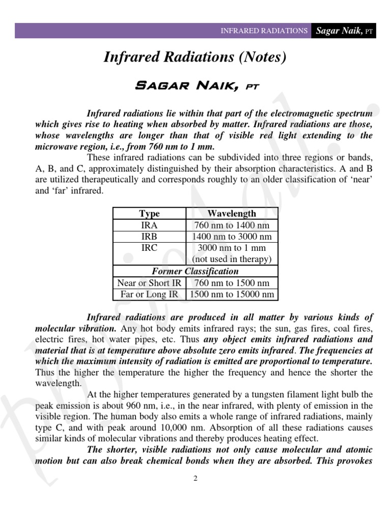 Infrared Radiation | PDF | Incandescent Light Bulb | Infrared