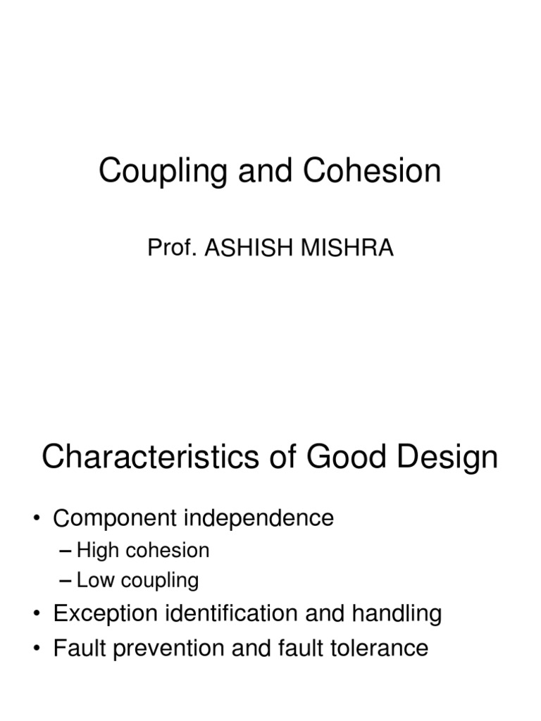 CouplingandCohesion CSE VI SEM | PDF | Parameter (Computer Programming ...