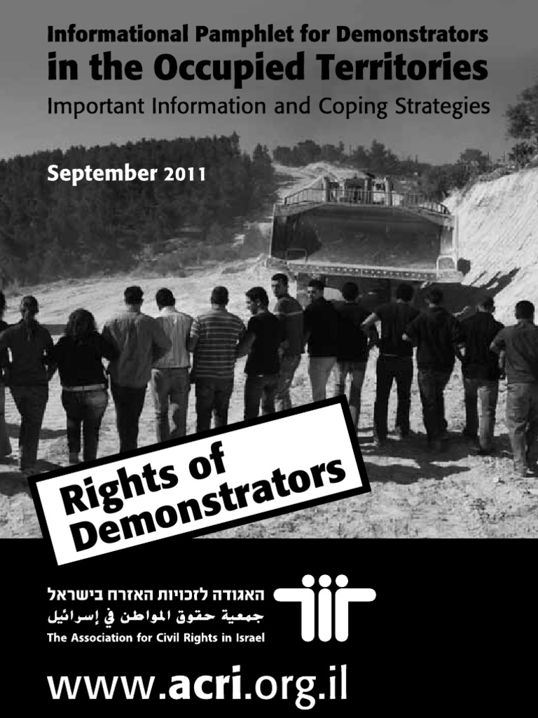 Rights of Demonstrators in The Occupied Territories (Informational ...