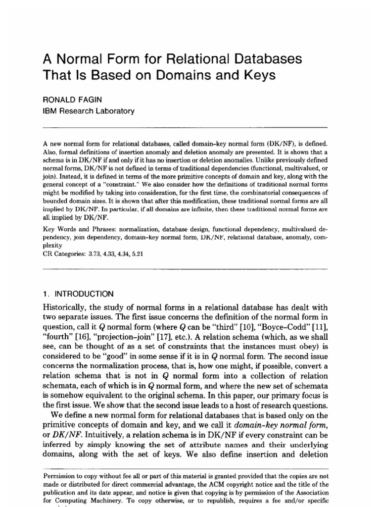 DKNF | PDF | Relational Database | Relational Model