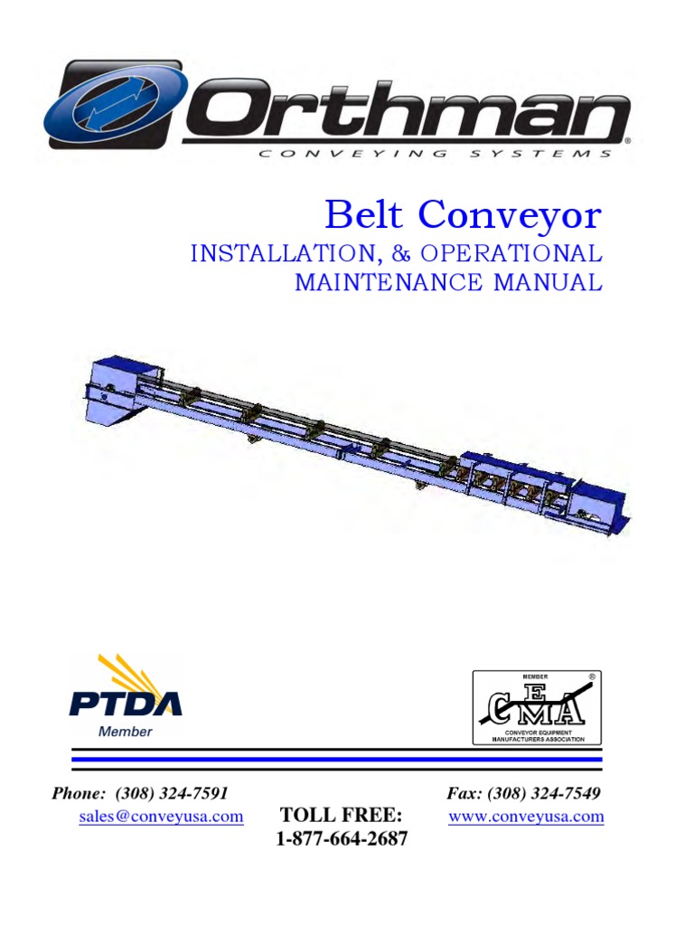 Belt Conveyor Manual | Download Free PDF | Belt (Mechanical) | Bearing ...