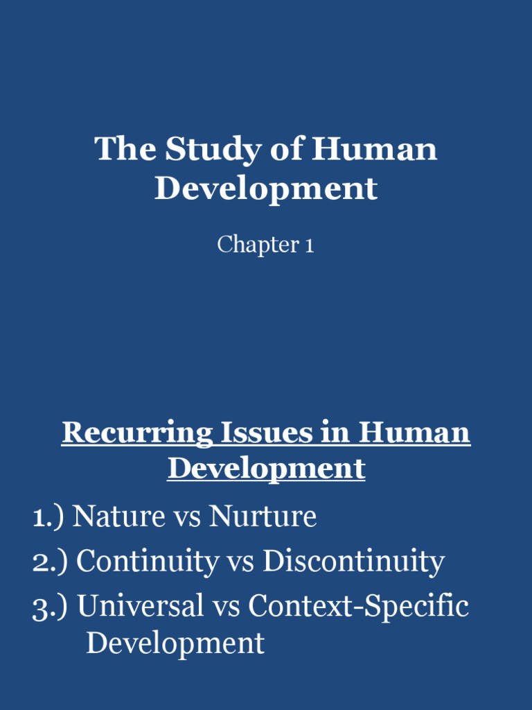 Chapter 1 | PDF | Nature Versus Nurture | Developmental Psychology