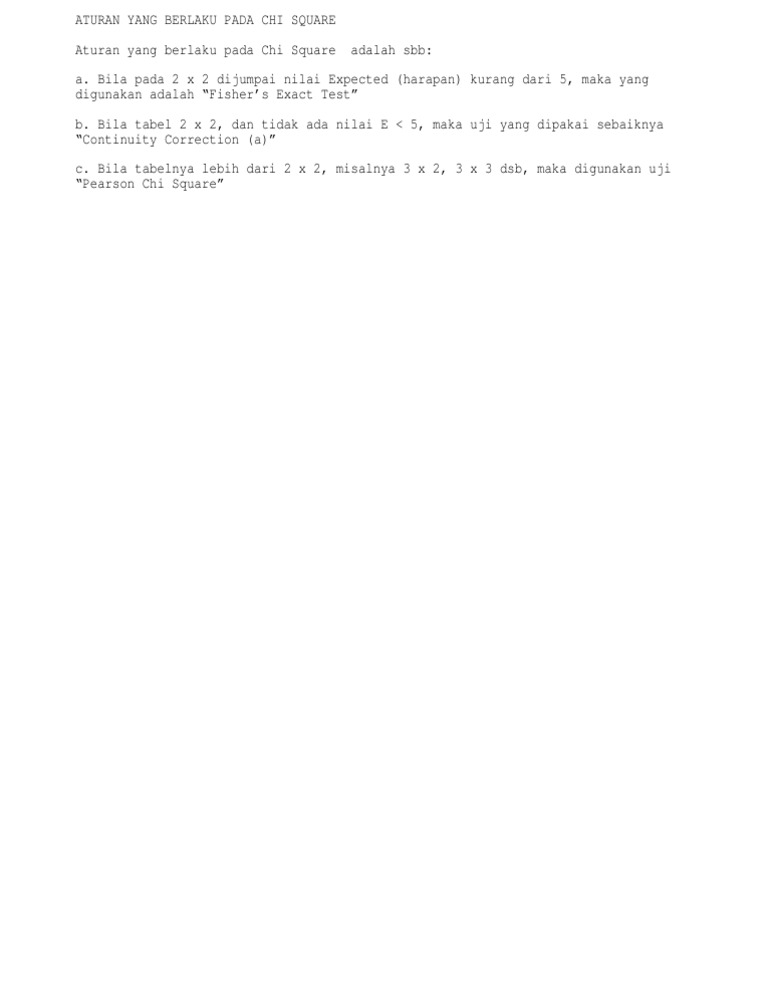 Aturan Chy Square | PDF