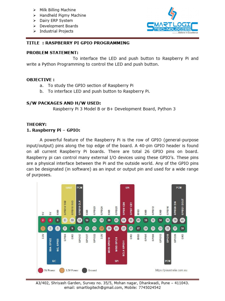 Expt3 GPIO Programming | PDF | Raspberry Pi | Computing
