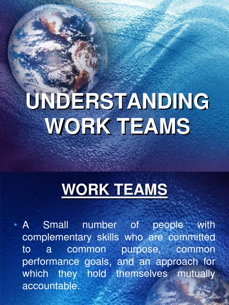 Understanding Work Teams | PDF | Employment | Team Building