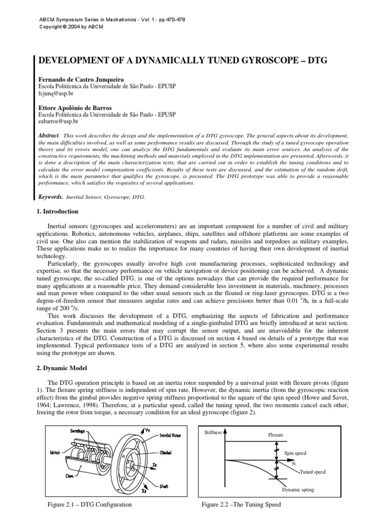 DTG | PDF | Gyroscope | Rotation Around A Fixed Axis