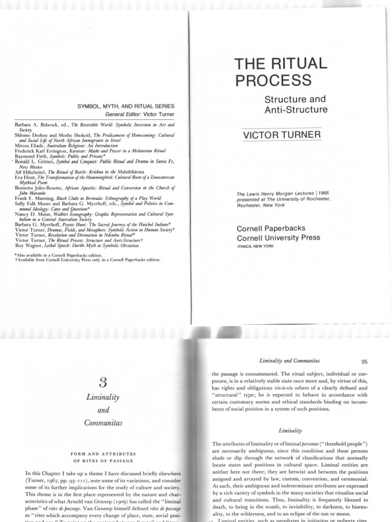 Turner, Liminality and Communitas | PDF | Rituals | Kinship