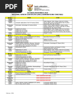 2025 Matric Final Exam Timetable | PDF | Languages Of Africa