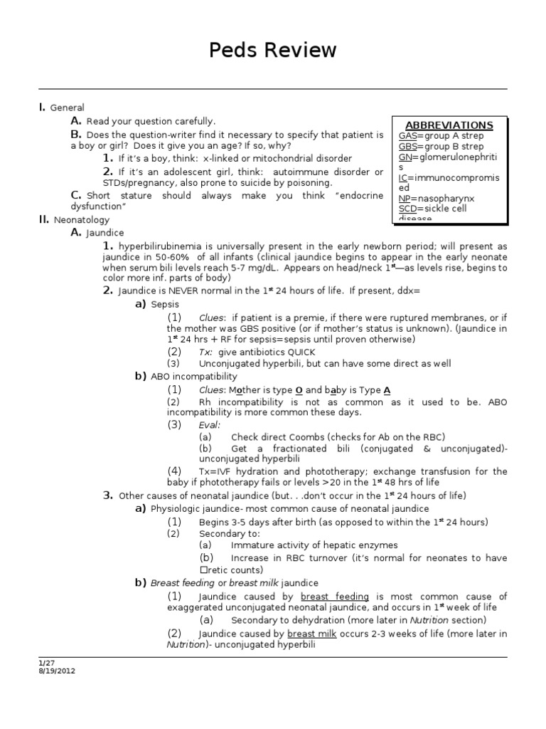 LSU Peds Review | PDF | Breast Milk | Milk