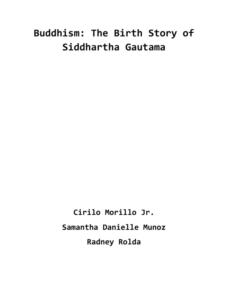 Birth of Siddhartha Gautama | PDF | Gautama Buddha | Indian Religions