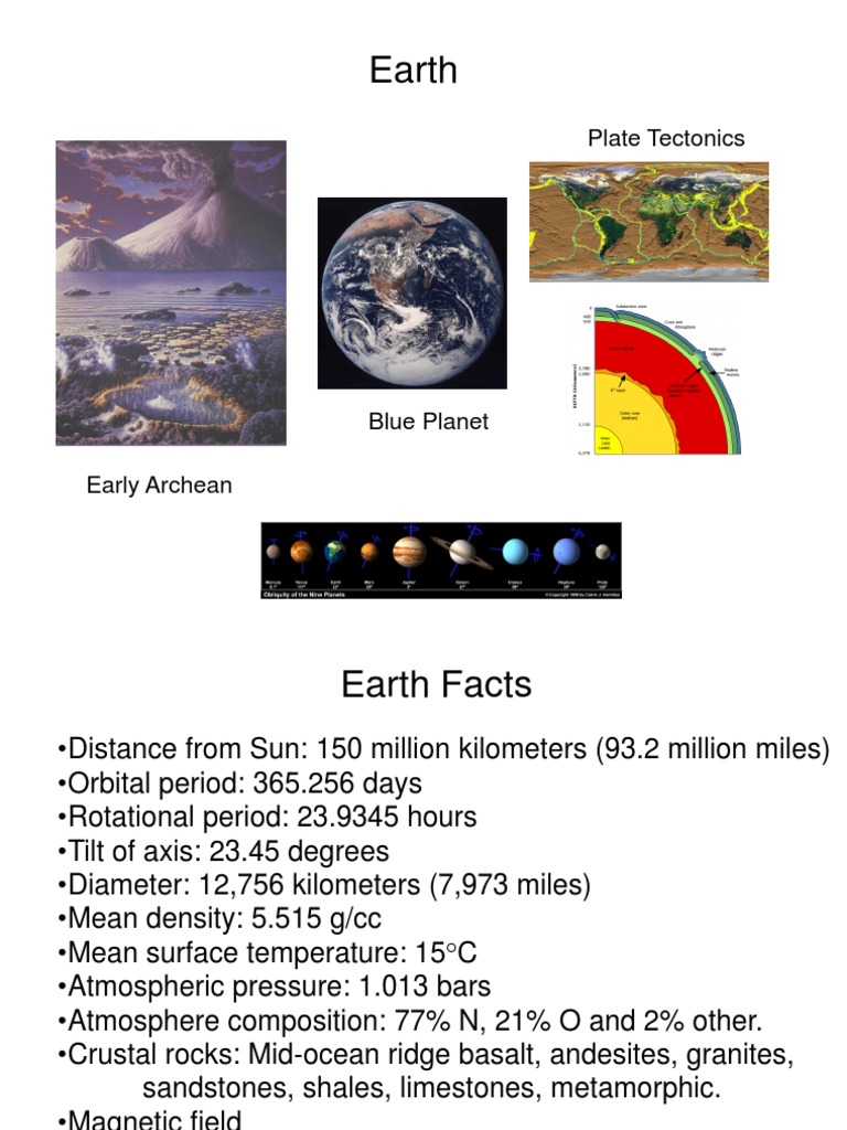 Earth: Formation, Atmosphere, and Timeline | PDF