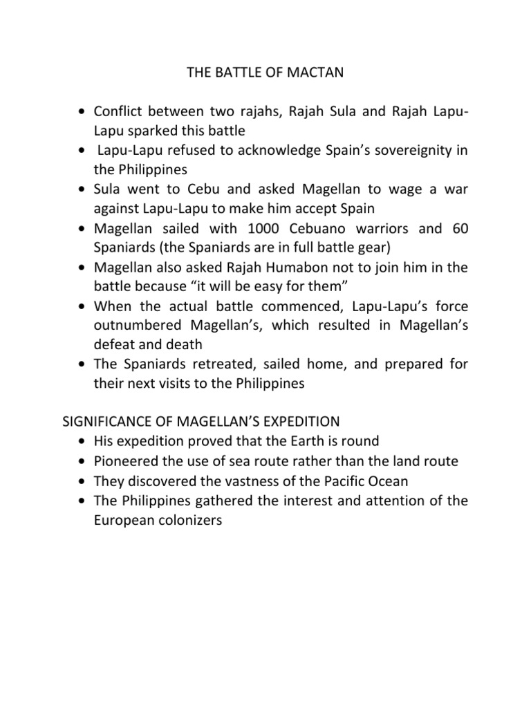 PHILGOV - The Battle of Mactan | PDF | Philippines | Spain