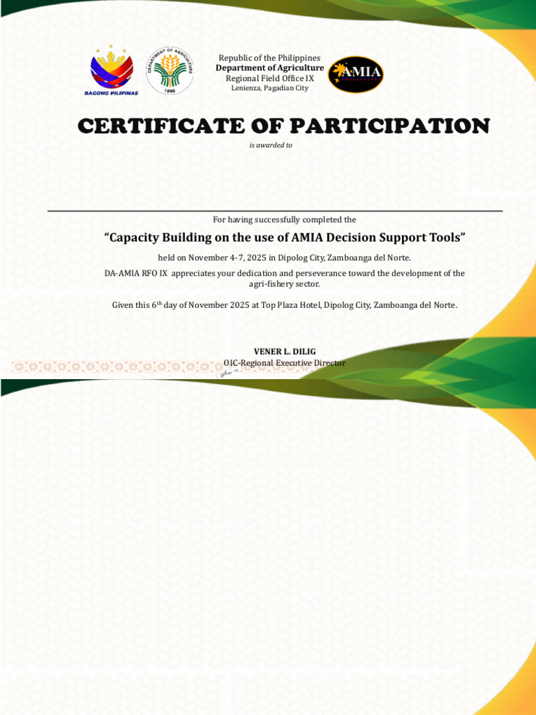CERTIFICATE of Participation DST Edited | PDF